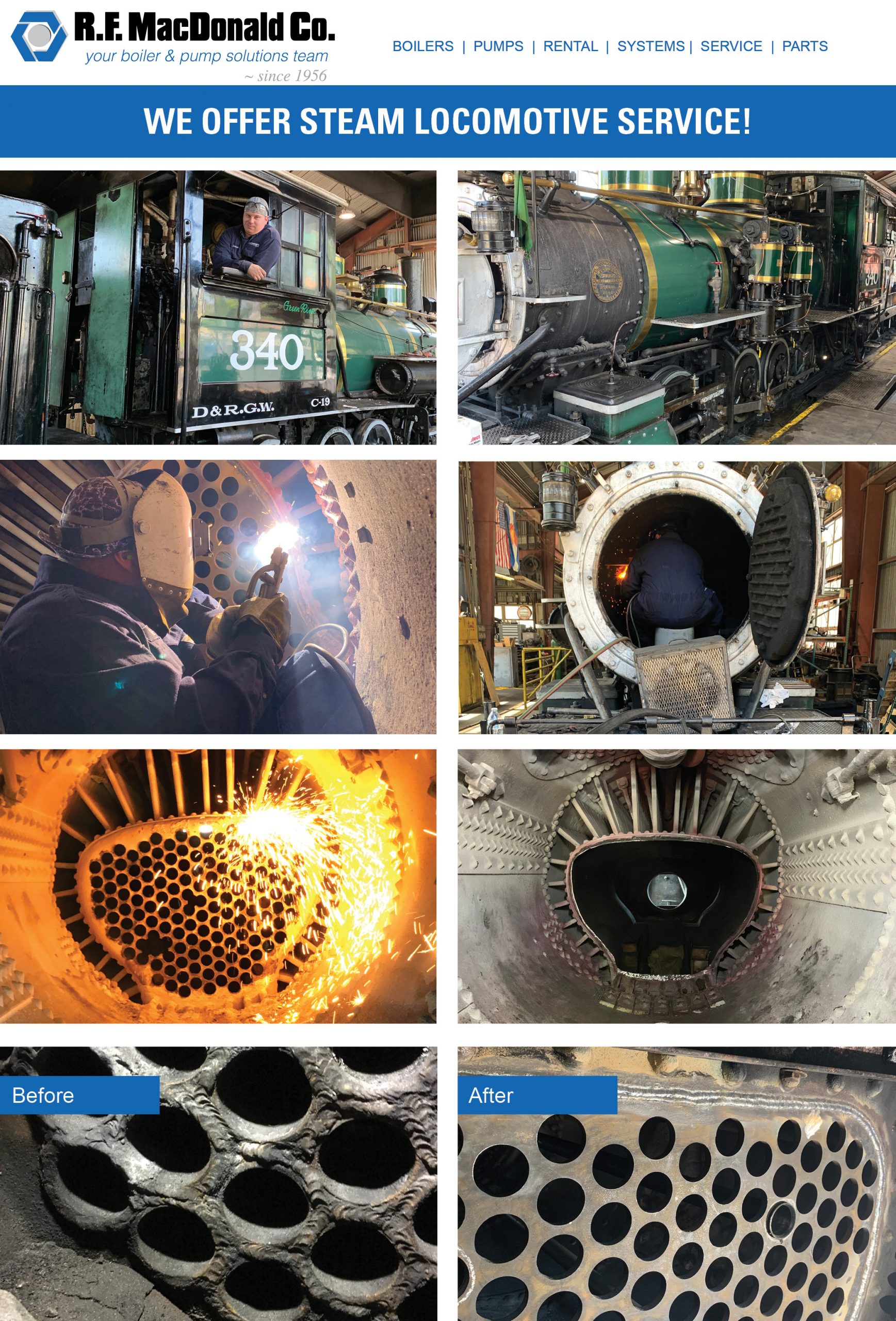 RFMCO Repairs Boiler Tubes on Steam Locomotive