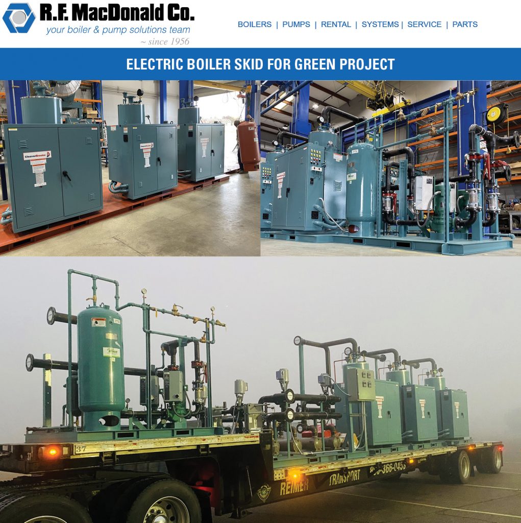 RFMCO Electric Boiler Skid for Recycling Facility